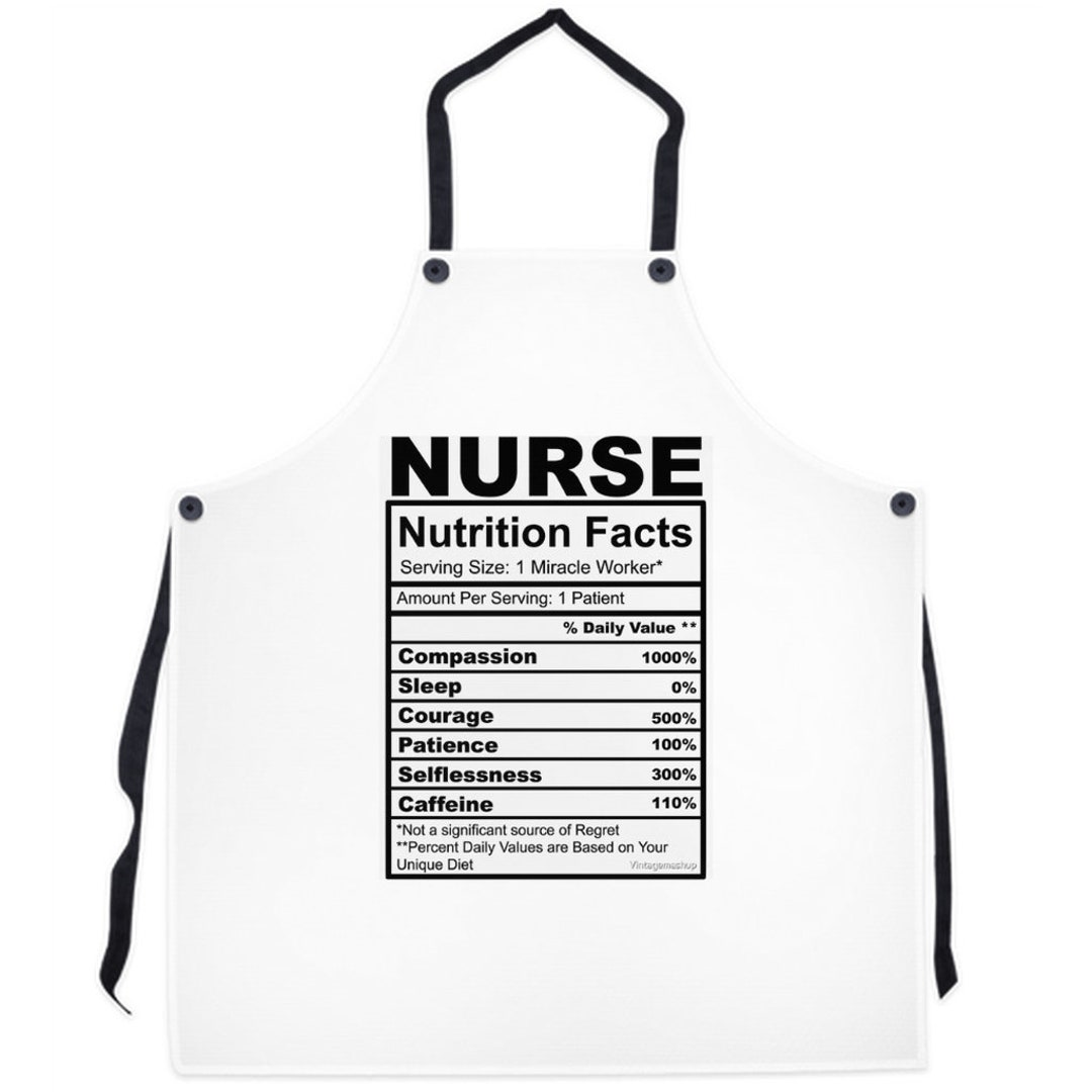 Cute Nurse Fact Apron: Apron for Nurse, Gift for Nurse, Cooking Apron ...