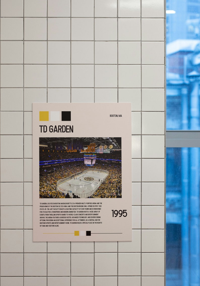 TD Garden Poster, Boston Bruins Poster Print, NHL Stadium Poster ...