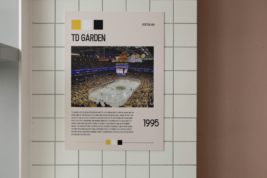 TD Garden Poster, Boston Bruins Poster Print, NHL Stadium Poster ...