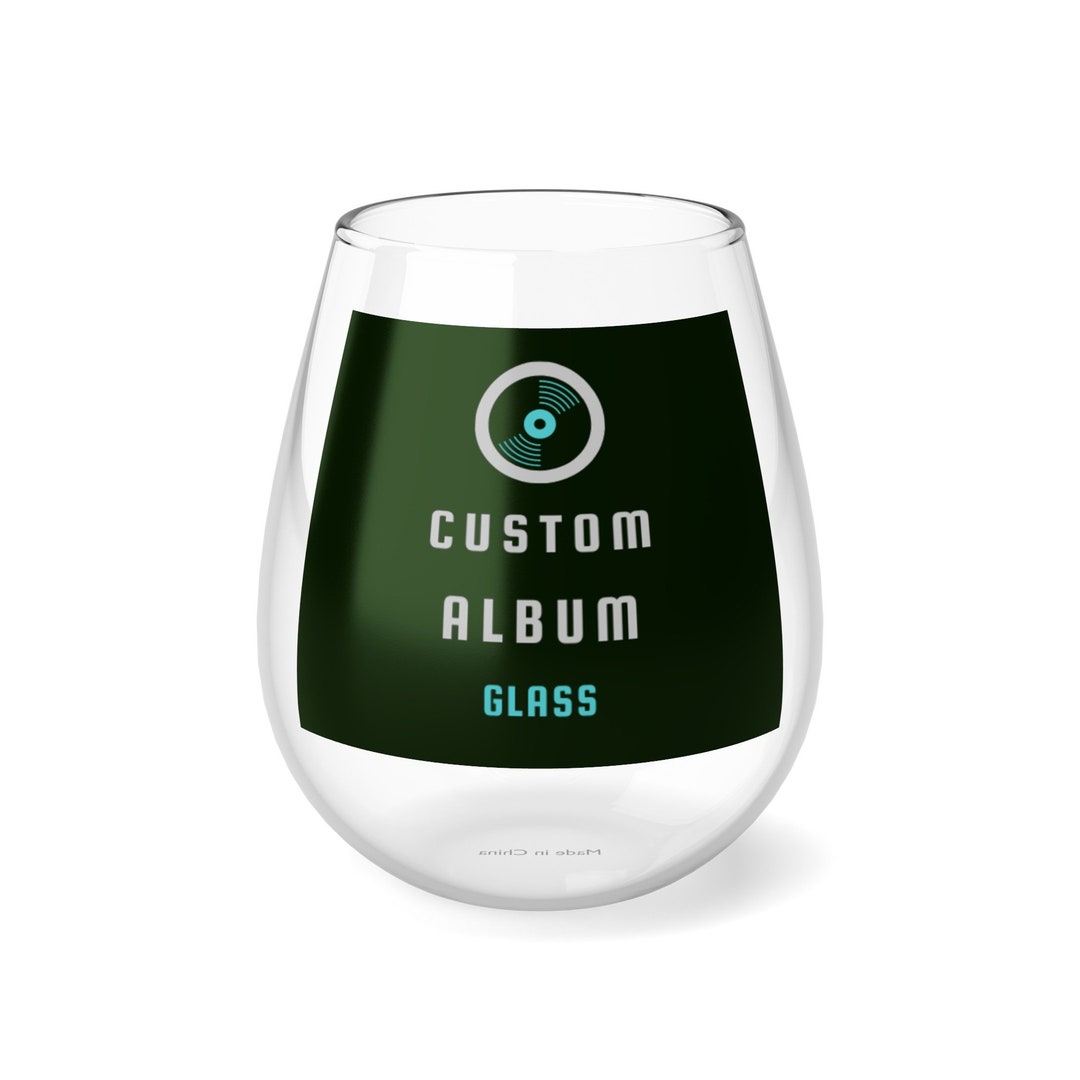 Custom Album Cover Wine Glass 11.75oz: Music Wine Glass, Custom Wine ...
