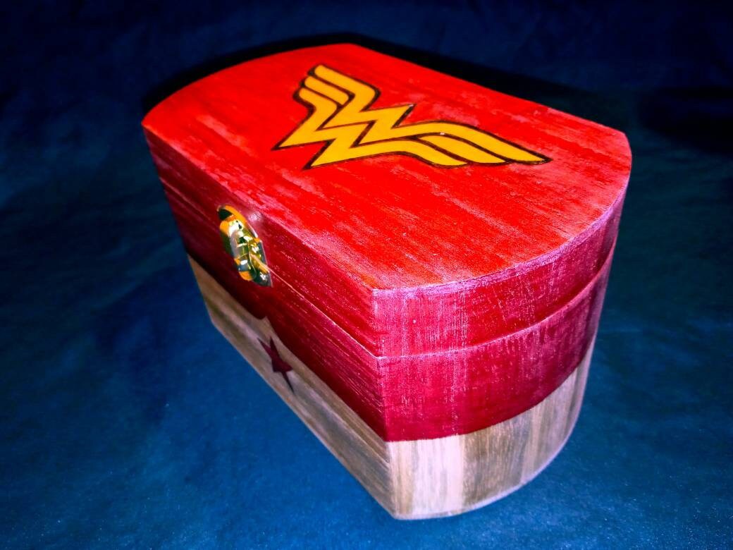 Wonder Woman Jewelry Box Jewellery Memory Box Keepsake Made in USA DC ...