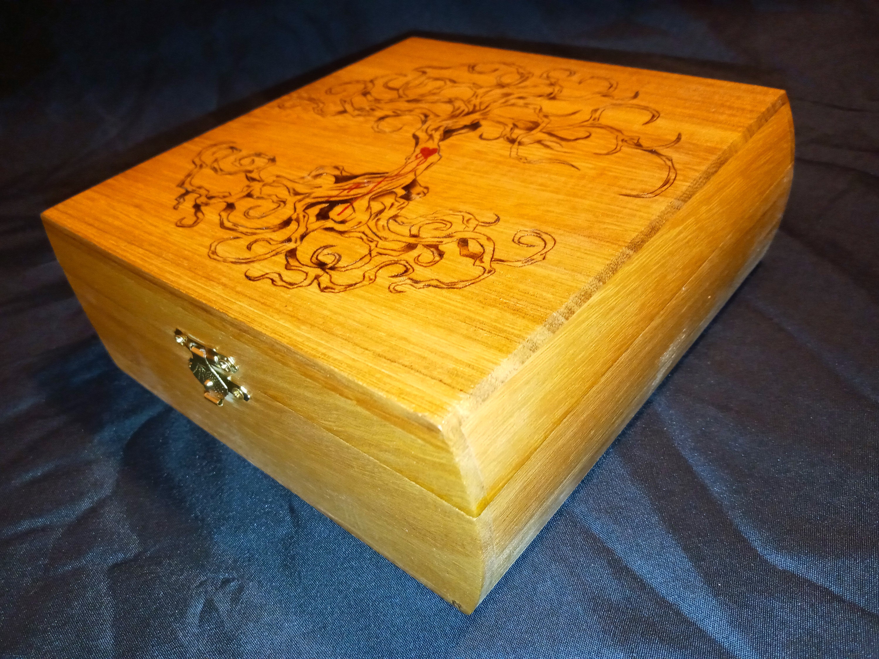 Bleeding Heart Tree of Life Box Keepsake Handmade Wood Wooden ...
