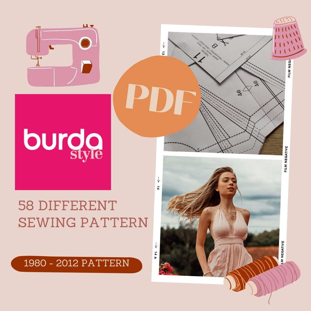 Burda Style Magazine 1980 2012 Sewing Pattern PDF Printable Burda Sewing Pattern - Etsy
