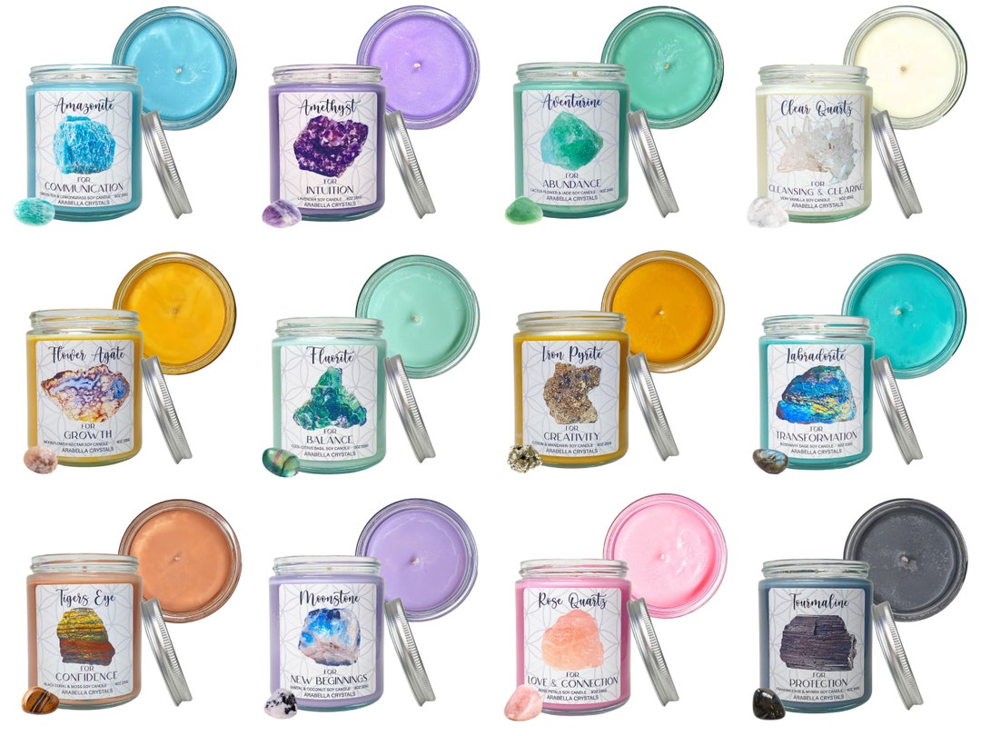 Hidden Crystal Candle | Hand-poured Scented Surprise Candle | Treasure ...