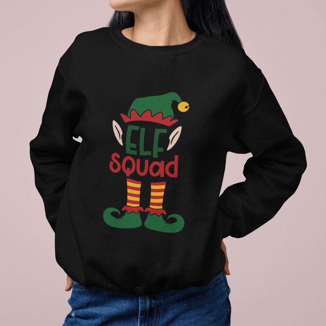 Elf Squad Christmas Hoodie Elf Squad Christmas Hooded Sweat Custom ...