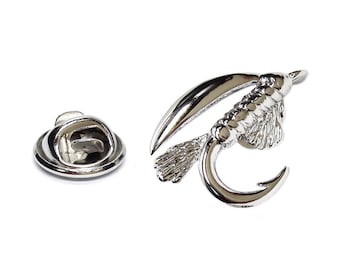 Fly Fishing Tie Tack or Pin, Rustic Jewelry, Gift for Fisherman ...