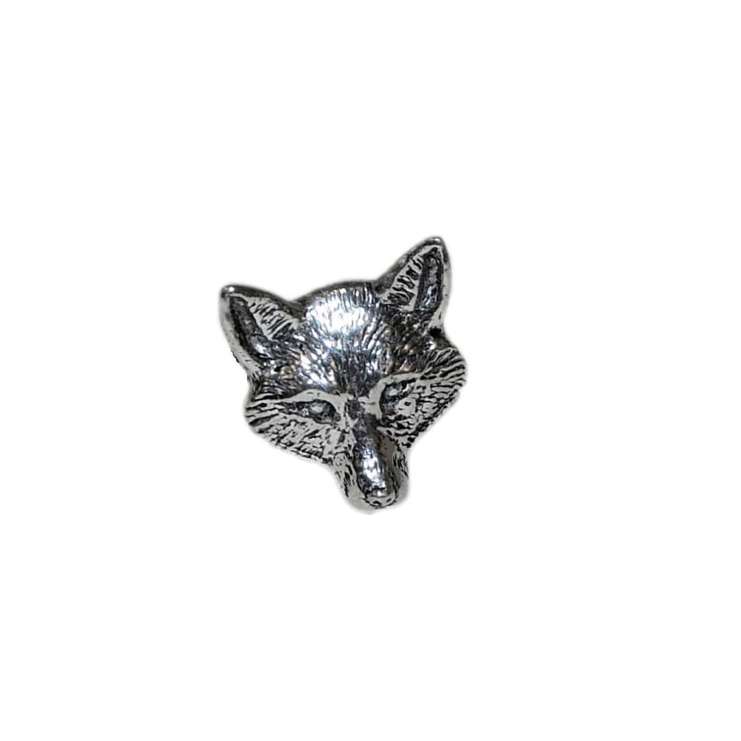Fox Head Pewter Lapel Pin / Badge - Etsy