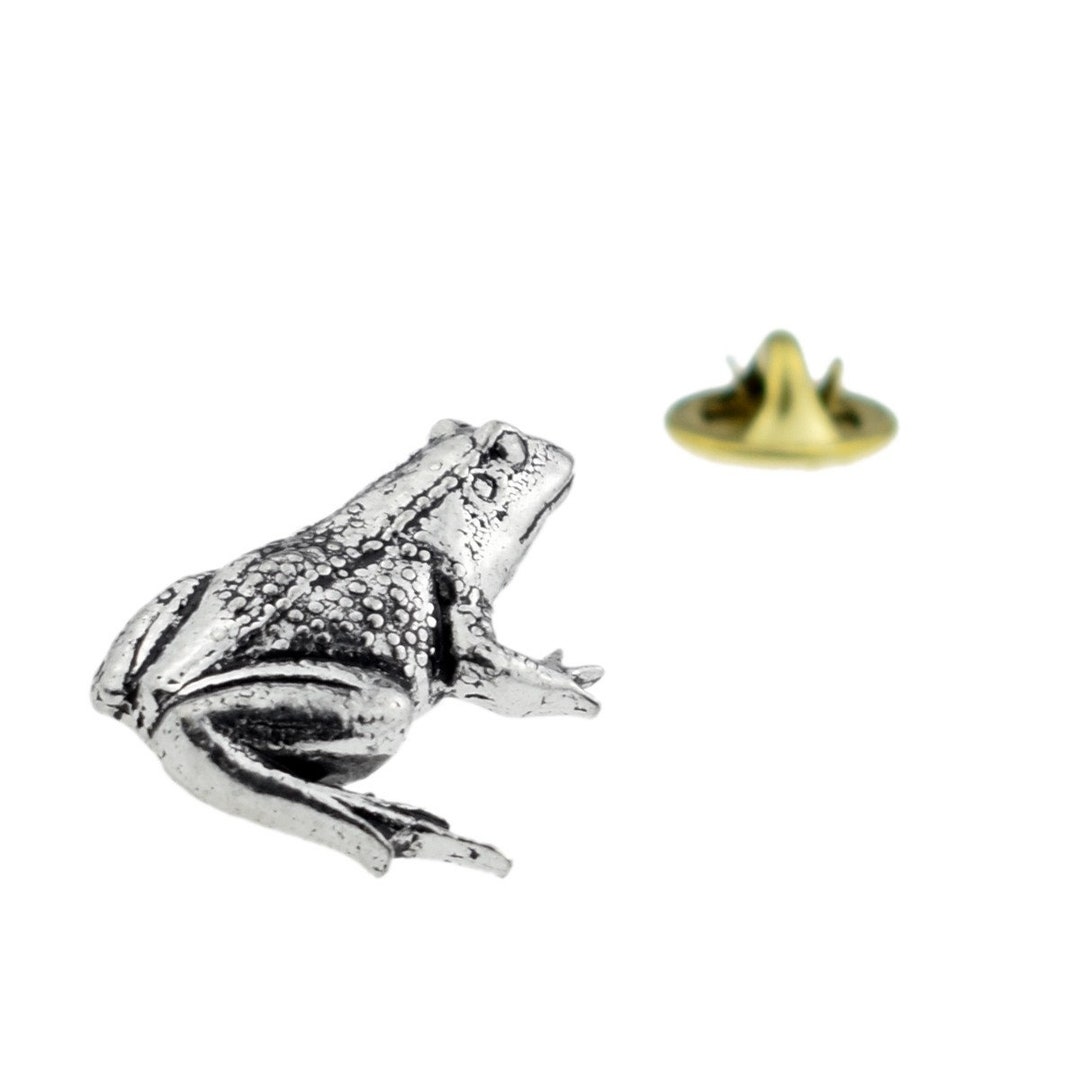 Frog Pewter Lapel Pin - Etsy