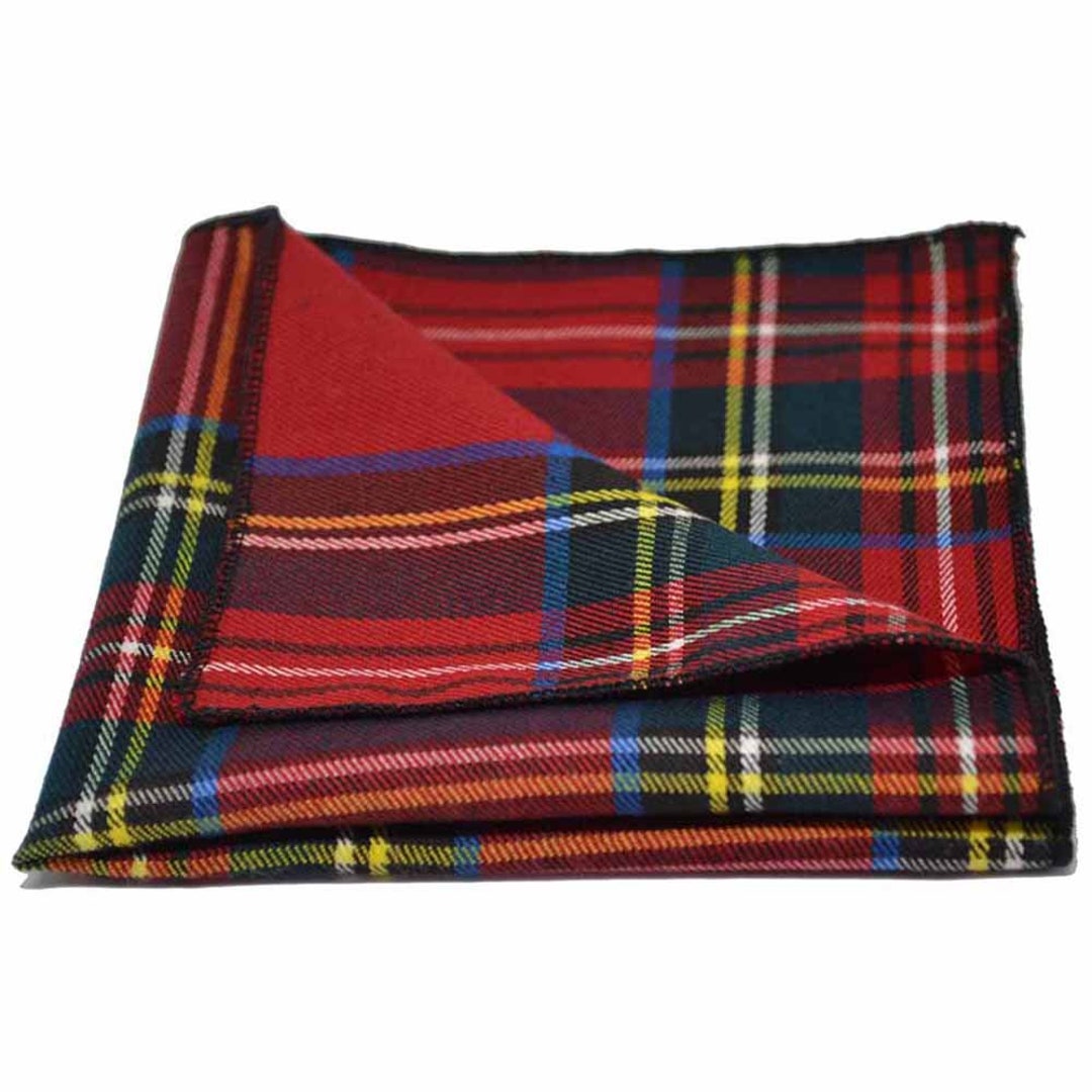 Traditional Red Tartan Check Pocket Square / Handkerchief - Etsy