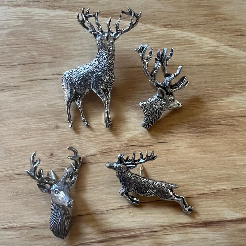 Reindeer Ornament Pewter - Etsy UK