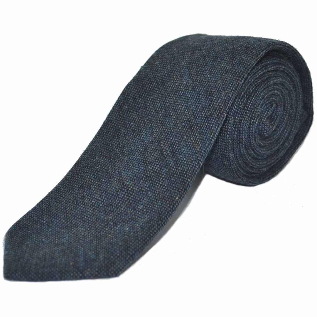 Highland Weave Deep Blue Tie - Etsy