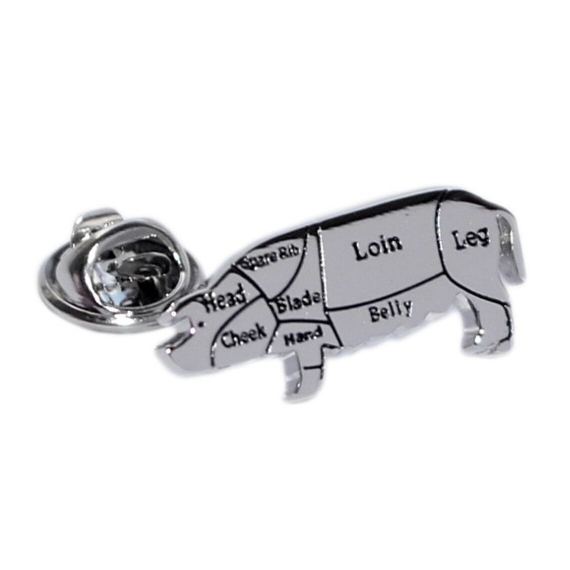 Butchers Cuts of Pork Pig Lapel Pin - Etsy