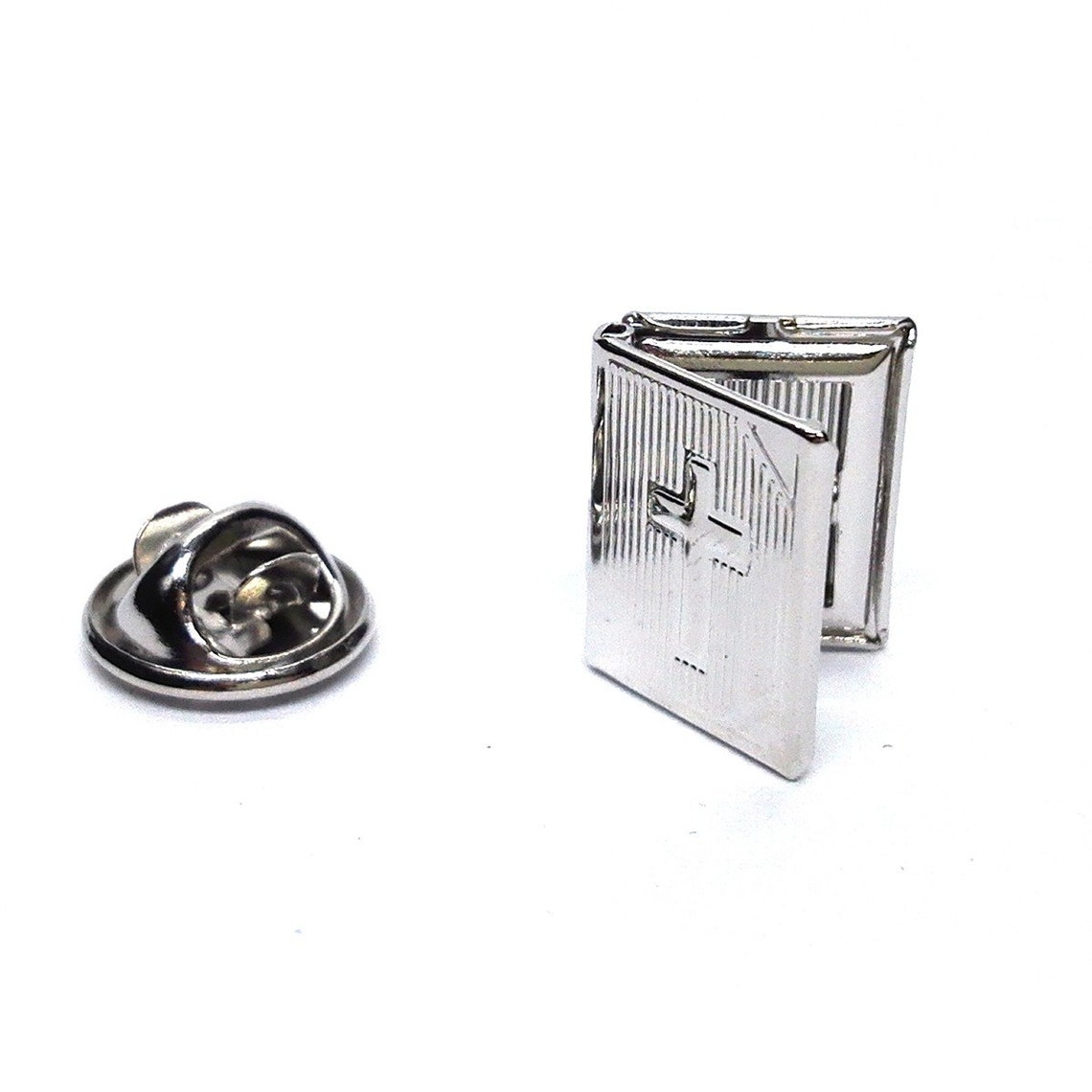 Bible that Can Be Opened Pewter Lapel Pin - Etsy