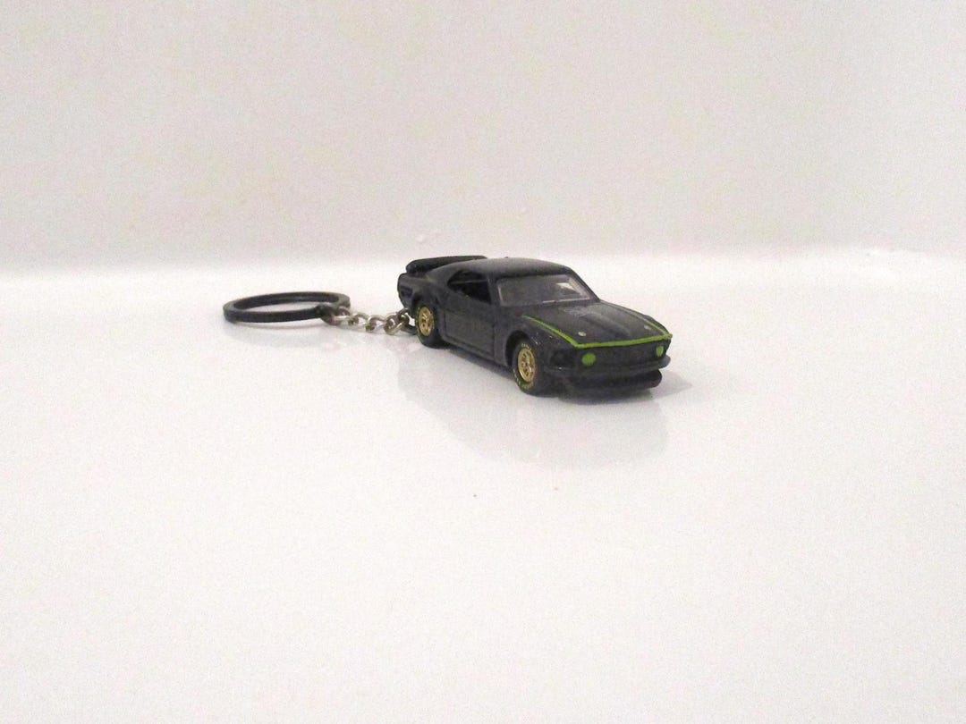 1969 Ford Mustang Boss 302 Black Keychain, - Etsy