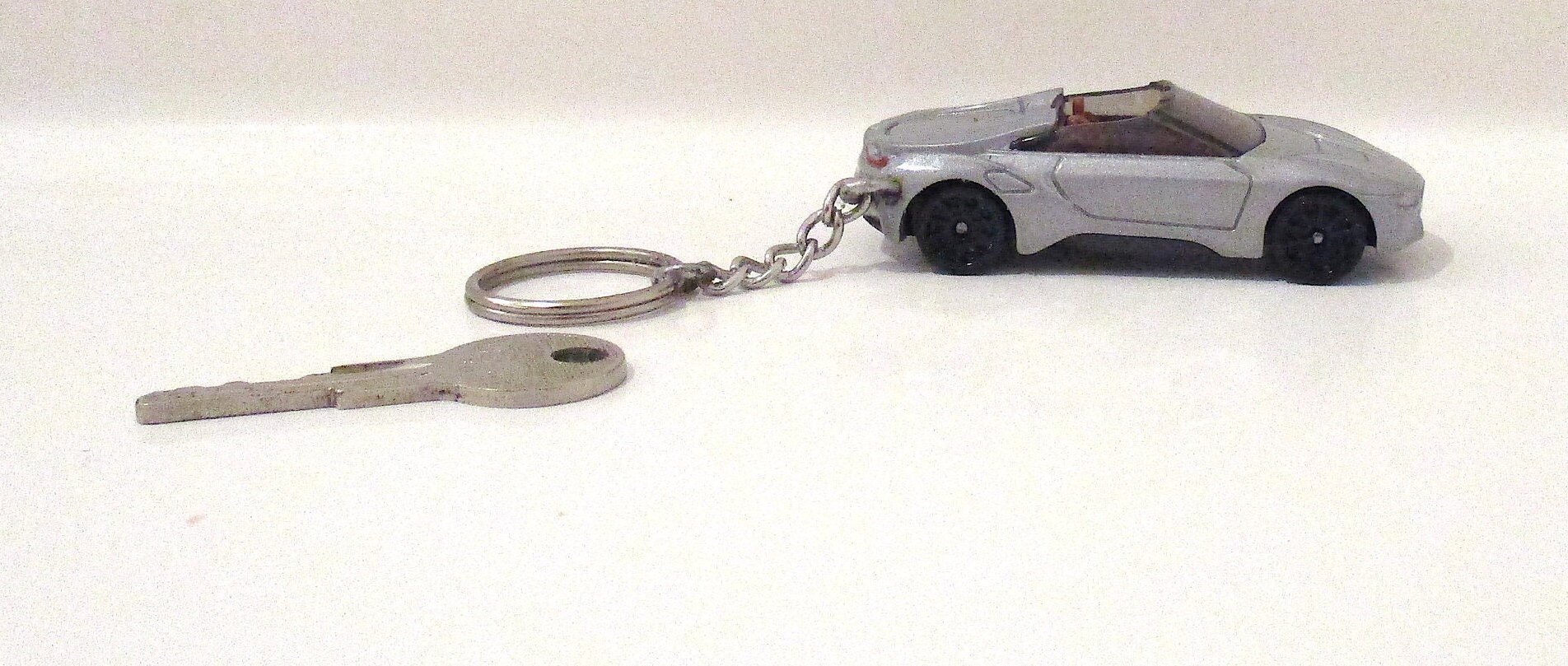 BMW I8 Roadster Silver Convertible Keychain, - Etsy