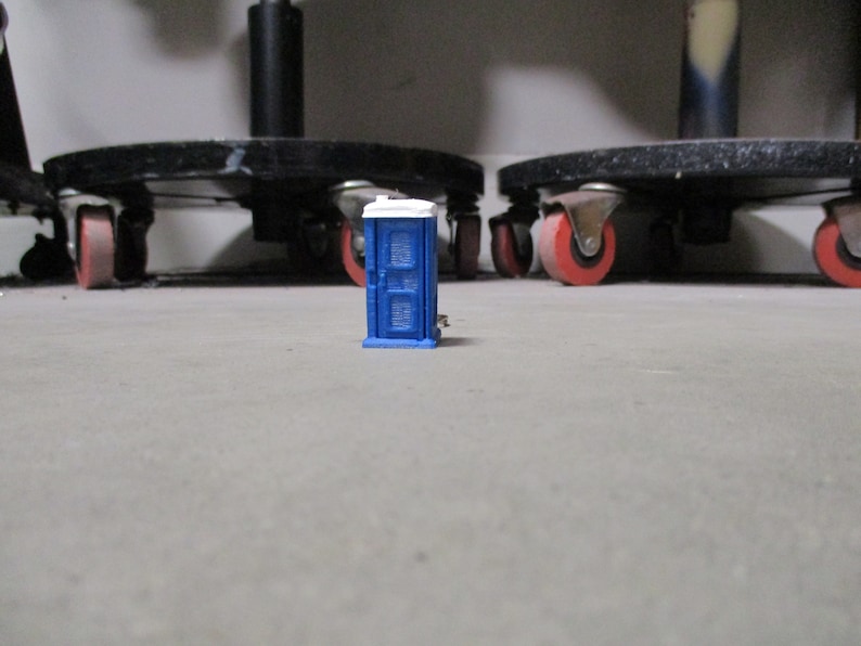 Porta-potty Blue White Keychain, - Etsy