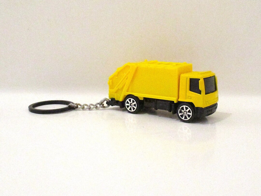 Garbage Yellow Truck Keychain , - Etsy