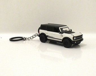 2021 Ford Bronco Wildtrak Keychain, White Bronco Keyring, Sasquatch ...
