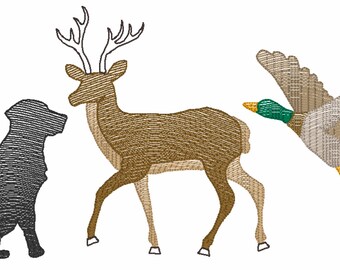 Hunting embroidery | Etsy