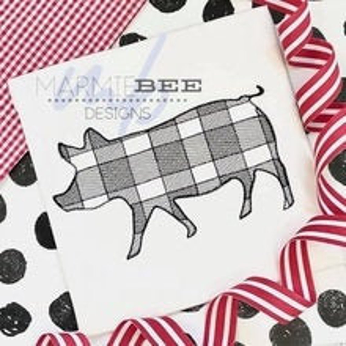 Checkered Pig - Etsy