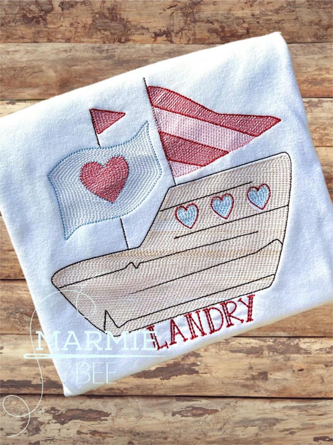 Valentine Pirate Ship Sketch Embroidery - Etsy