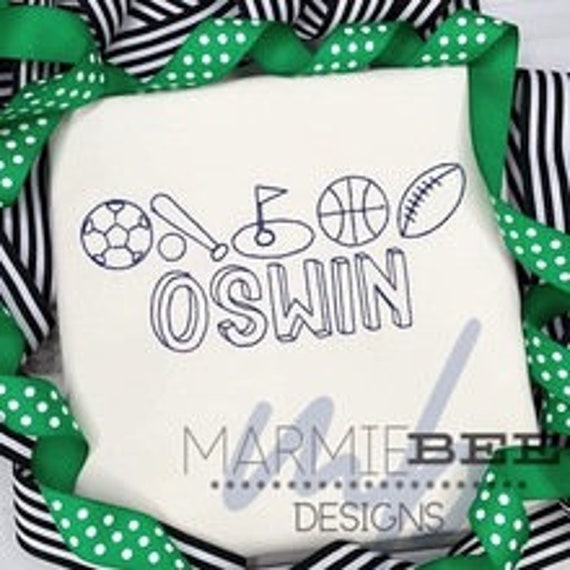 One Color Sports Line Quick Stitch - Etsy