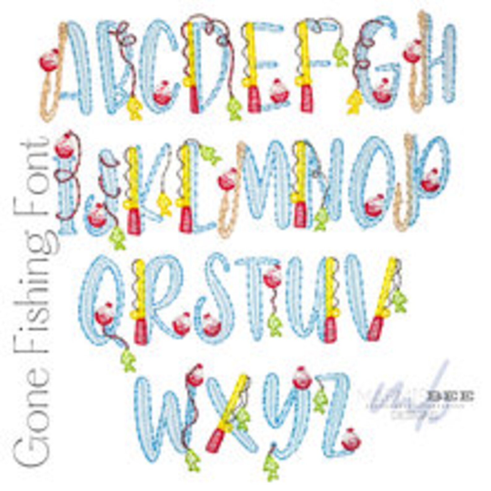 Gone Fishing Font 2 - Etsy