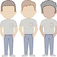 Family Line Art Embroidery Design (digital Download) - Etsy Canada