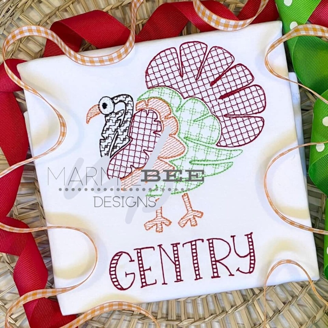 Silly Turkey Motif Quick Stitch Embroidery - Etsy