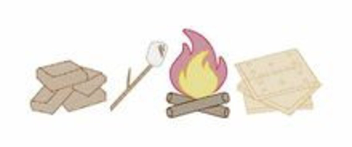 Smores Line Embroidery Quick Stitch faux Smock Plate NOT - Etsy