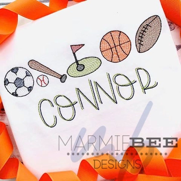 Sports Embroidery - Etsy
