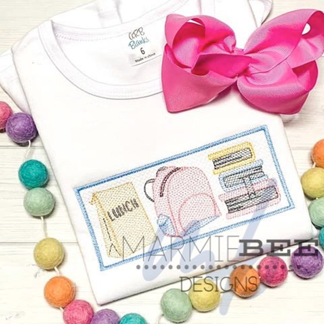 Faux Smocked Lunch Backpack Book Trio - Etsy