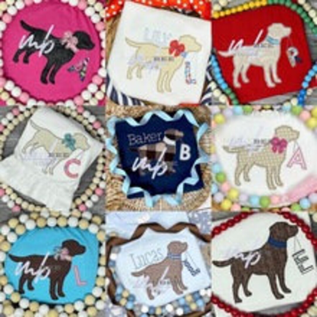 Precious Pup Letter a-z Applique With Add on Bow File - Etsy