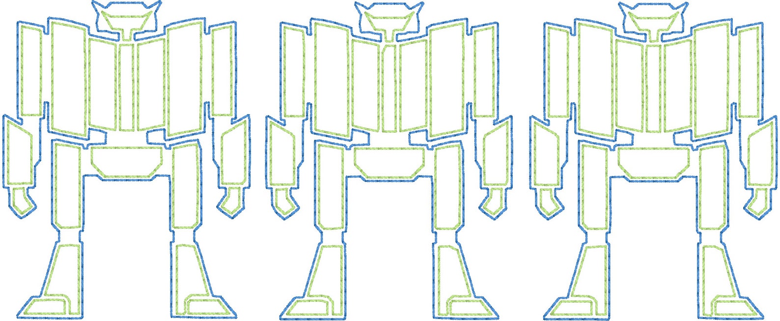 Morphing Robot Quick Stitch Embroidery - Etsy