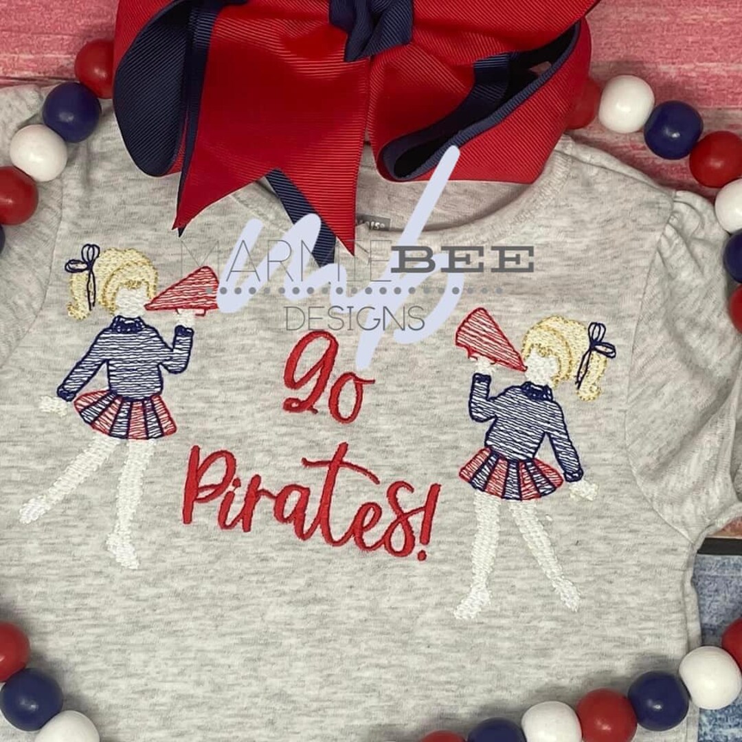 Cheer Girls Quick Stitch Embroidery - Etsy