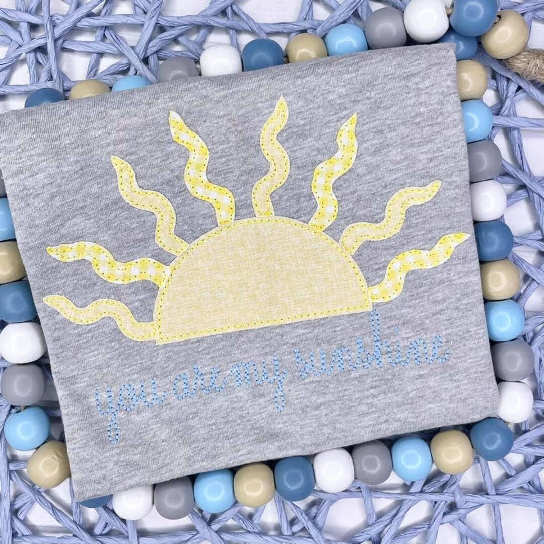 Shining Sun Applique - Etsy