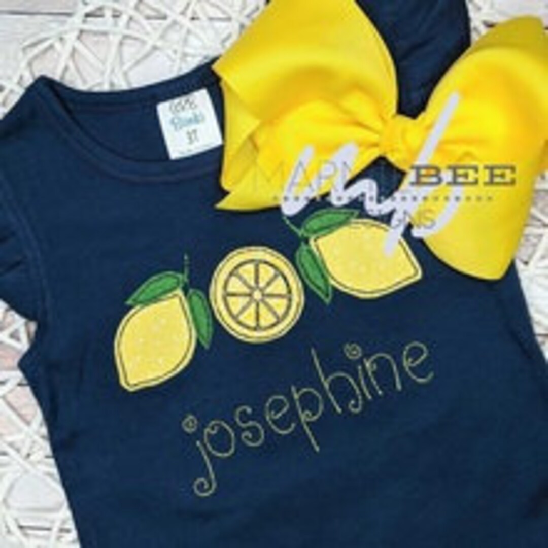 Lemon Trio Simple Applique - Etsy