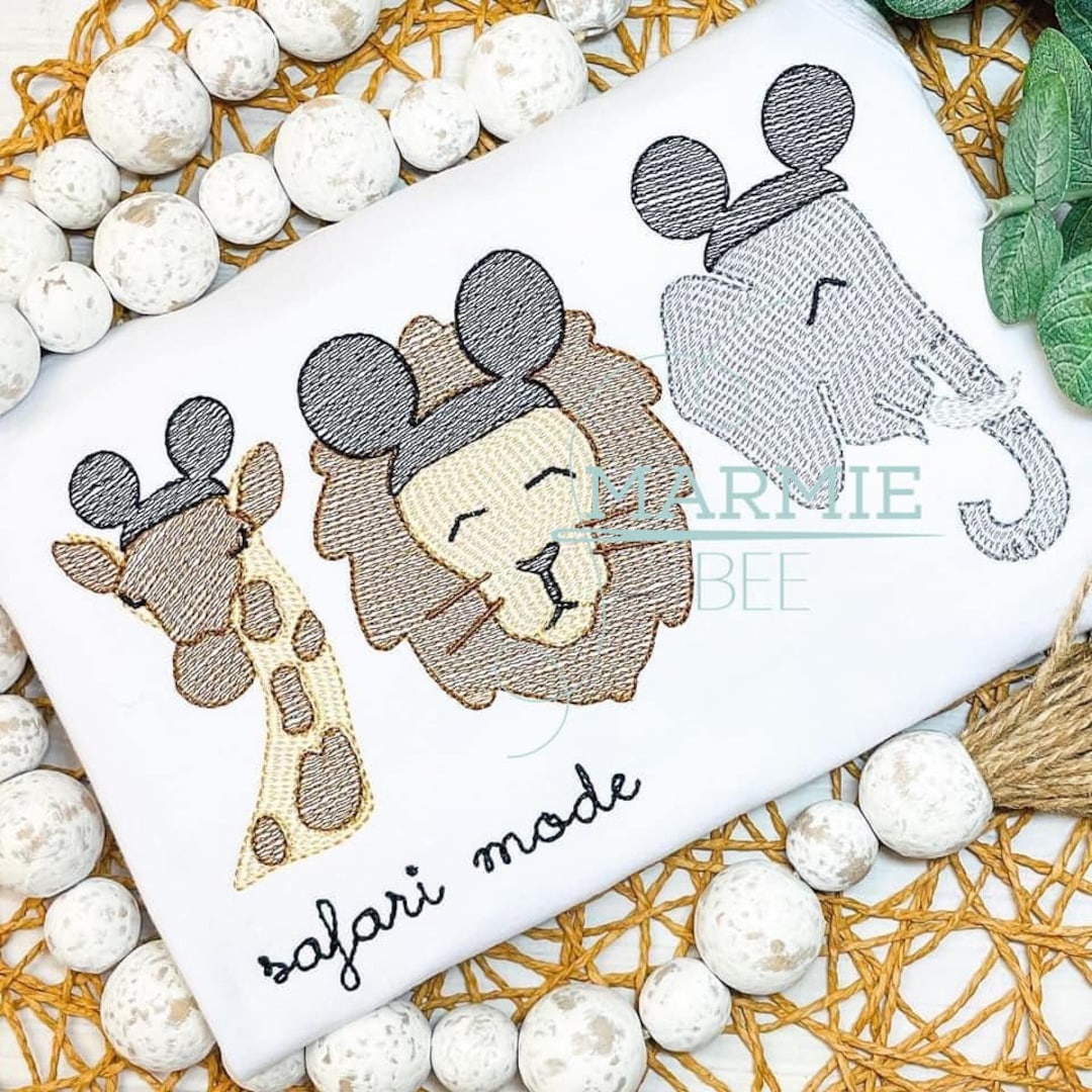Animal Magic Ears Trio Embroidery - Etsy
