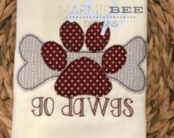 Dog Paw and 2 Sizes of Dog Bone Applique CROCHET PATTERN PDF - Etsy