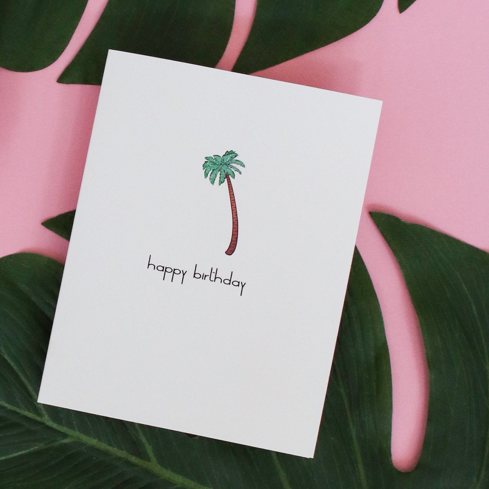 Palm Tree Greeting Card - Etsy