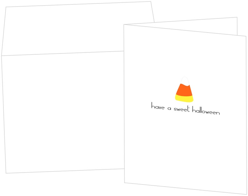Candy Corn Greeting Card - Etsy