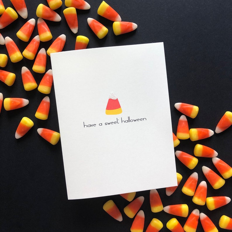 Candy Corn Greeting Card - Etsy