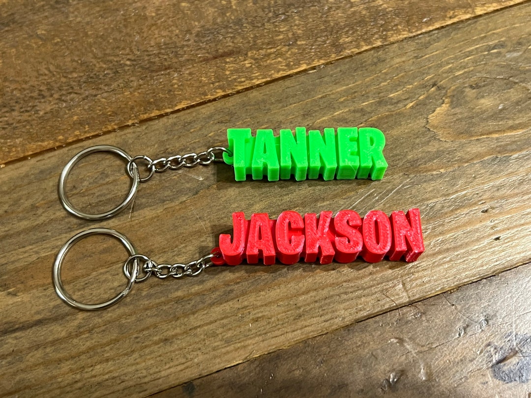 Personalized 3D Printed Name Keychain: Custom - Etsy