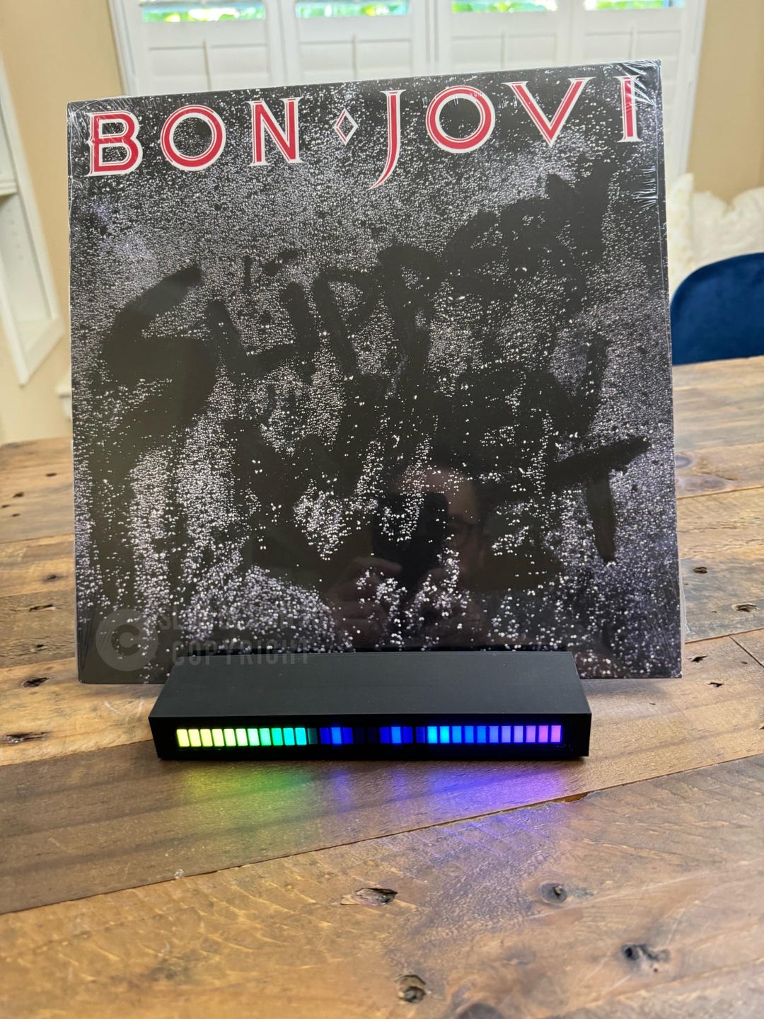 Record Holder With Led Spectrum Dancing Lights, Multicolor Selectable ...