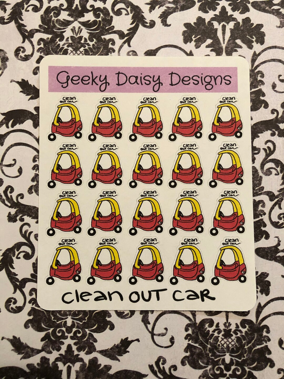 Clean Out Car Planner Stickers - Etsy
