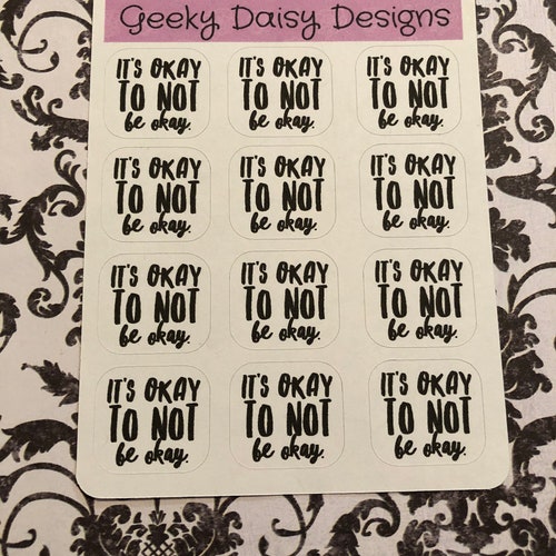 Self Care Planner Sticker Sheet Self Care Quotes Planner - Etsy
