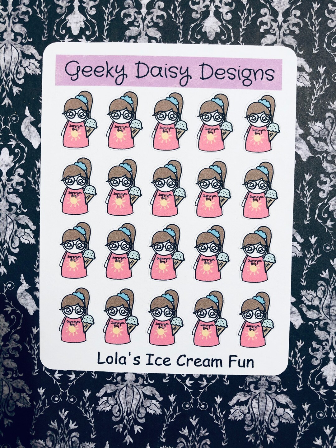 Lolas Ice Cream Fun Planner Stickers - Etsy