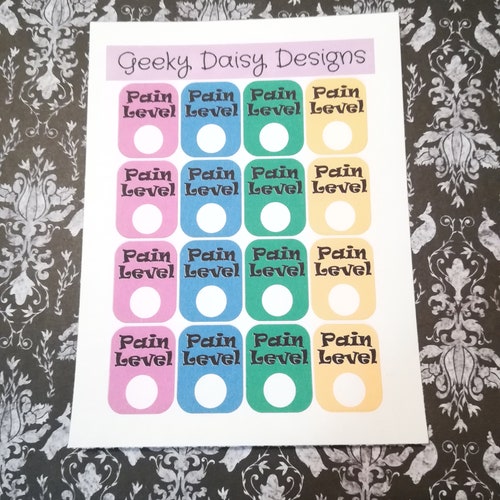 Pain Rating Planner Stickers Pain Faces Stickers Pain - Etsy