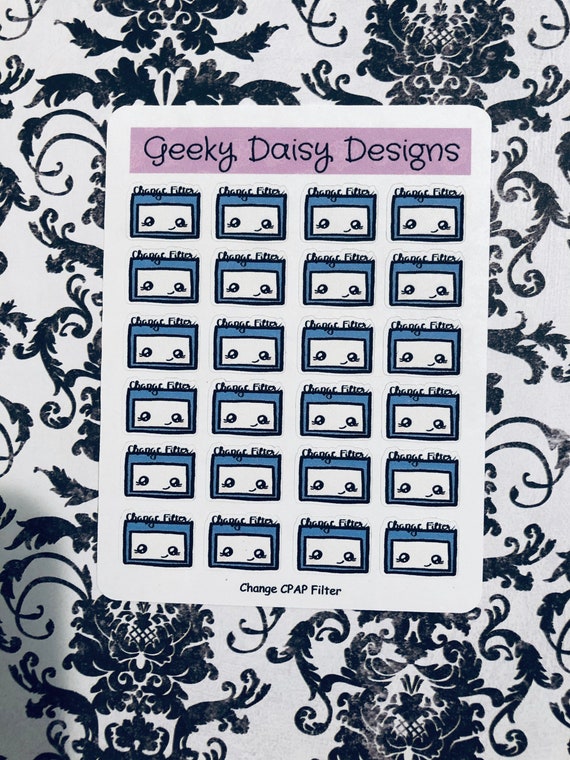 Change CPAP Filter Planner Stickers | Etsy