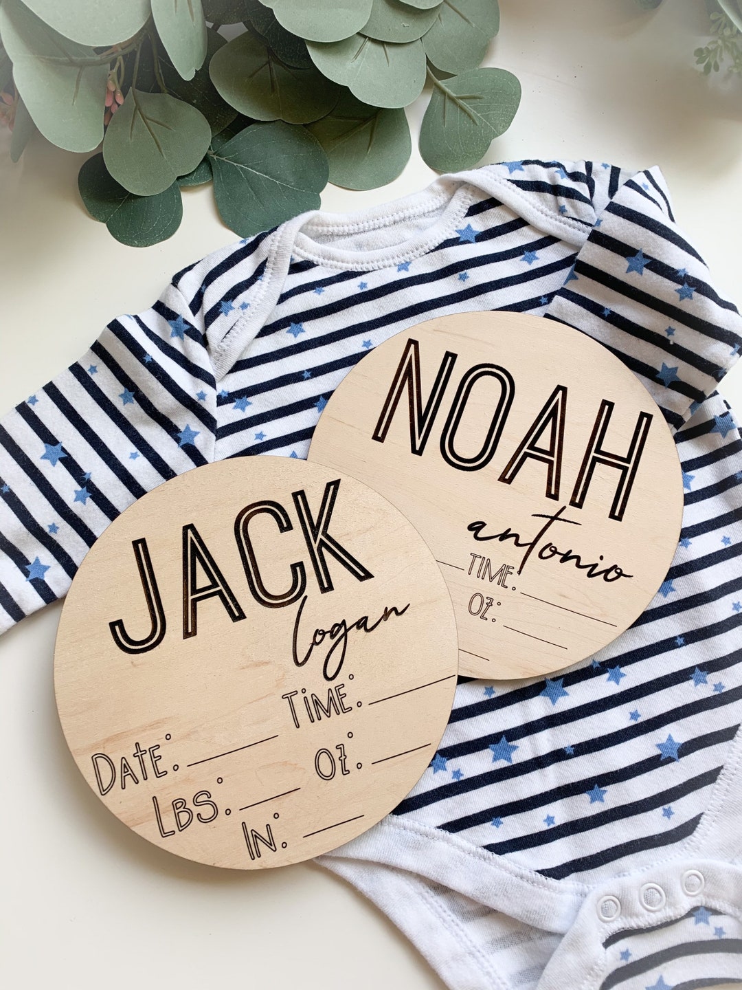 Custom Engraved Wood Baby Announcement Plaque: Newborn Photo Prop - Etsy